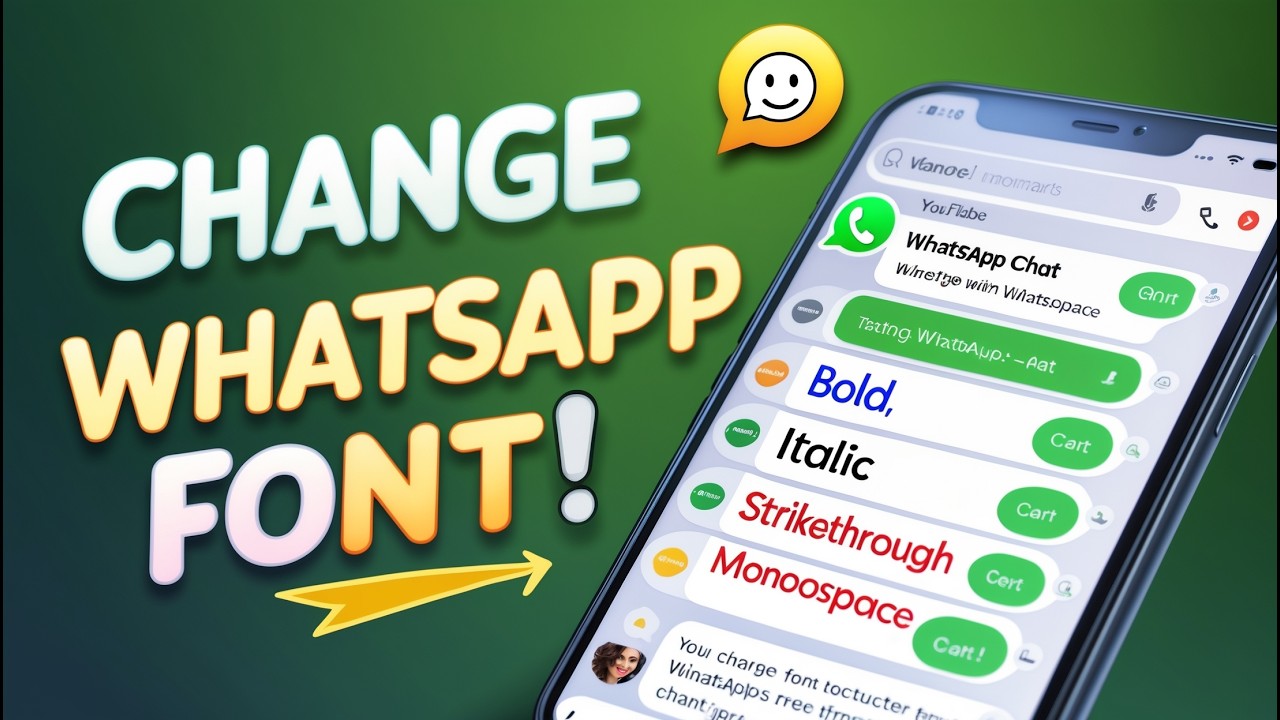 How to Change WhatsApp Font Style and color on any Device - YouTube