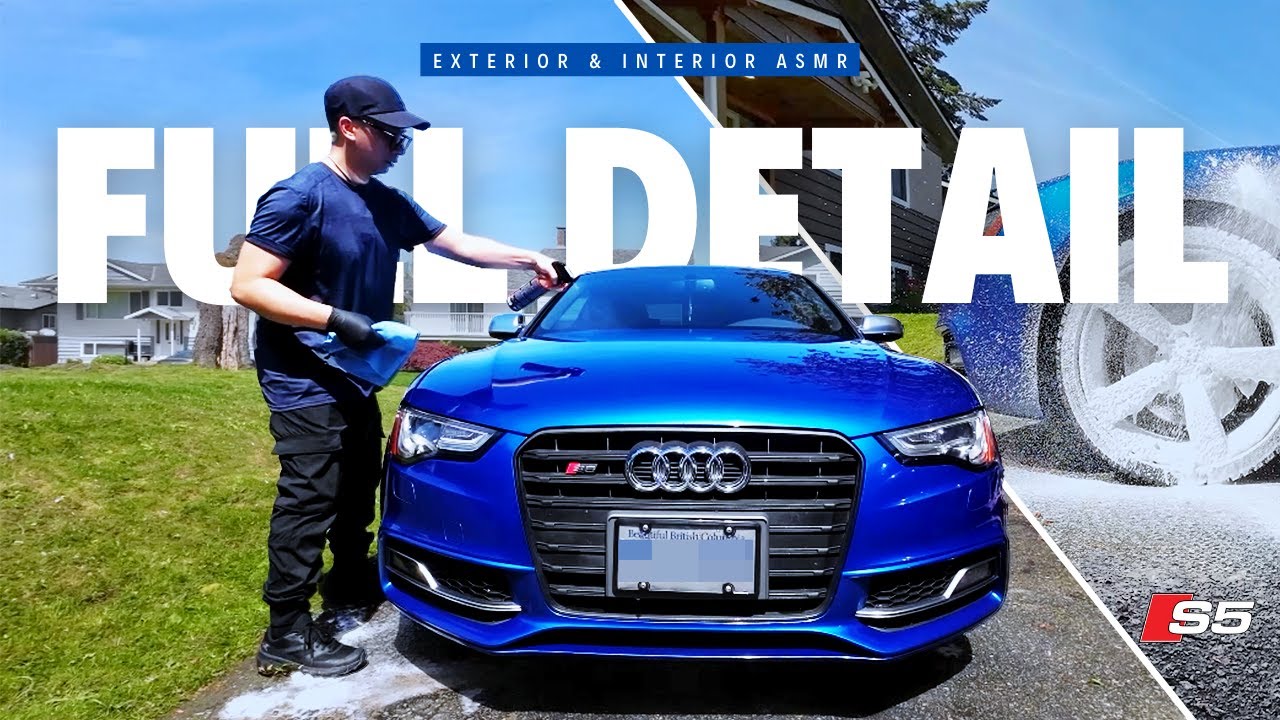 Satisfying Audi S5 Deep Cleaning ASMR Exterior and Interior Detailing ...