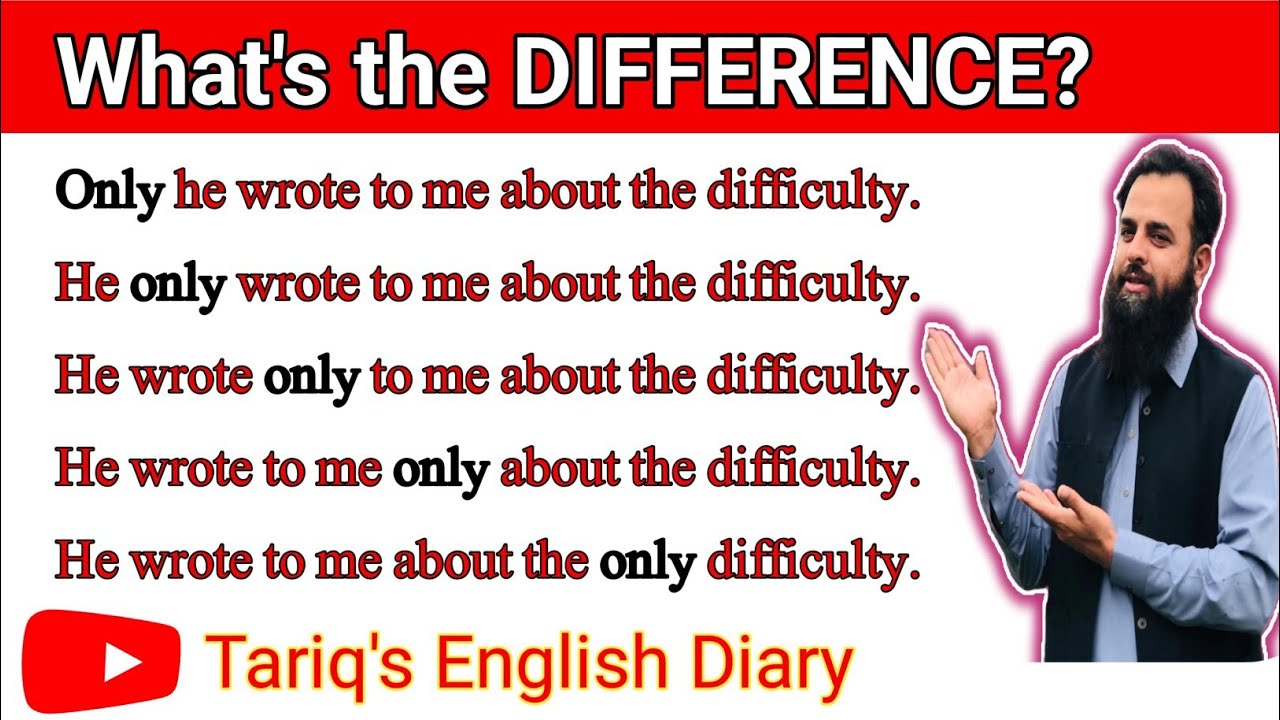 Important language lesson | Meaning varies when "only" is used in ...