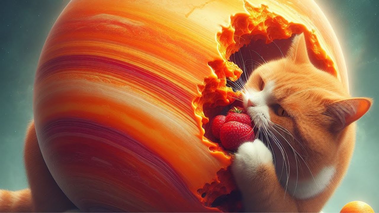 Giant Cat Eating Planets... - YouTube