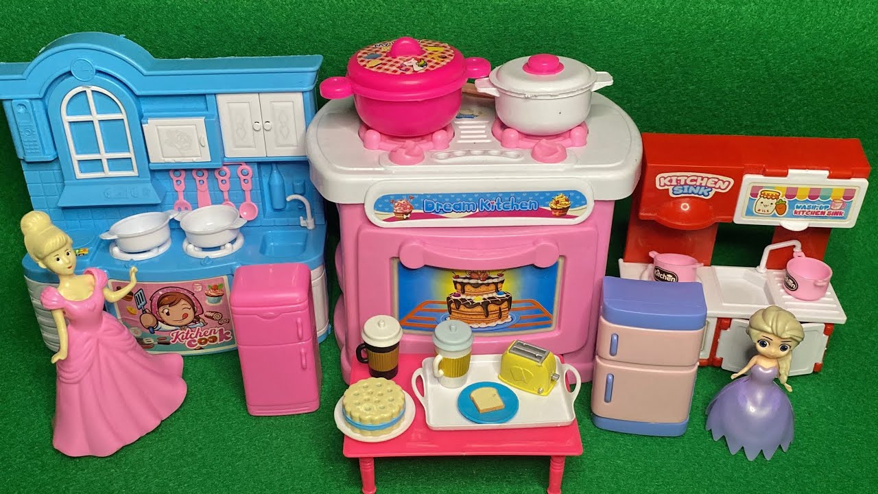 4 Minutes Satisfying with Unboxing Disney Princess Toys Kitchen Playset ...