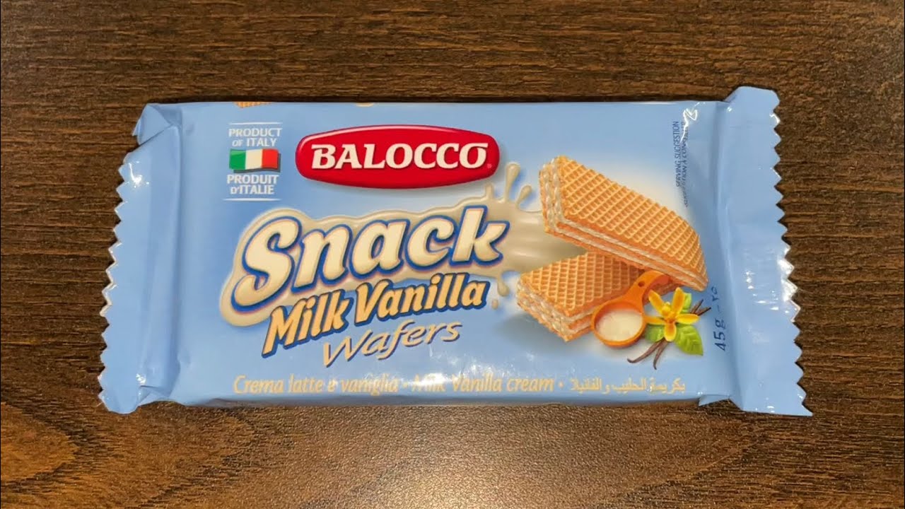 Balocco Snack Milk Vanilla Wafers Unboxing - Review - ASMR - Taste Test ...