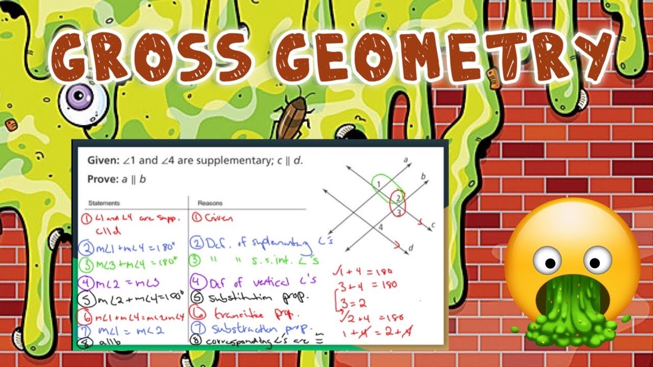 Gross Geometry: Two-Column Proof: Proving Lines Parallel - YouTube