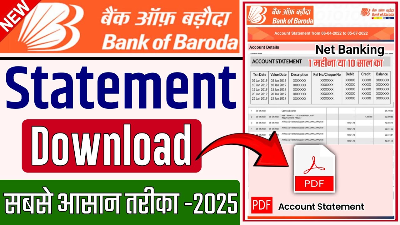 BOB Account statement kaise nikale || Bank of baroda net banking se ...