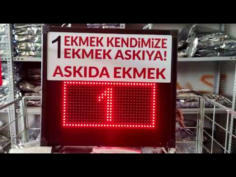 Askıda Ekmek Led Tabela (Ekmek Sayıcı Tabelası ve Panosu)