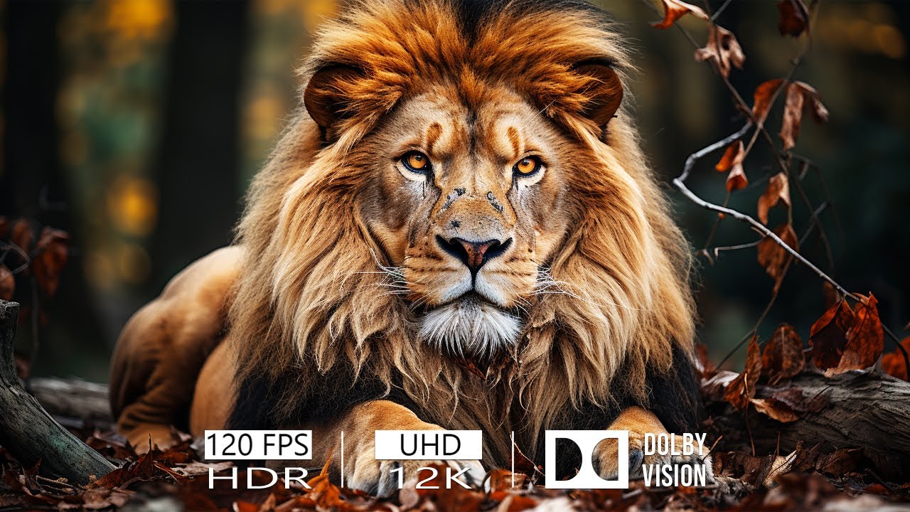 LION KING - 12K HDR 120FPS - Scenic Wildlife Film With Inspiring Music ...