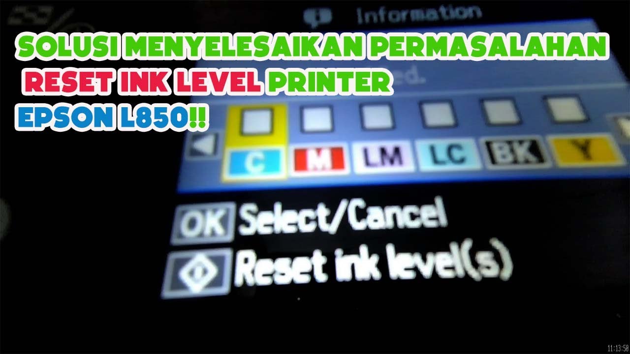BEGINI CARA RESET INK LEVEL PRINTER EPSON L850 /#vlog #printer #epson # ...