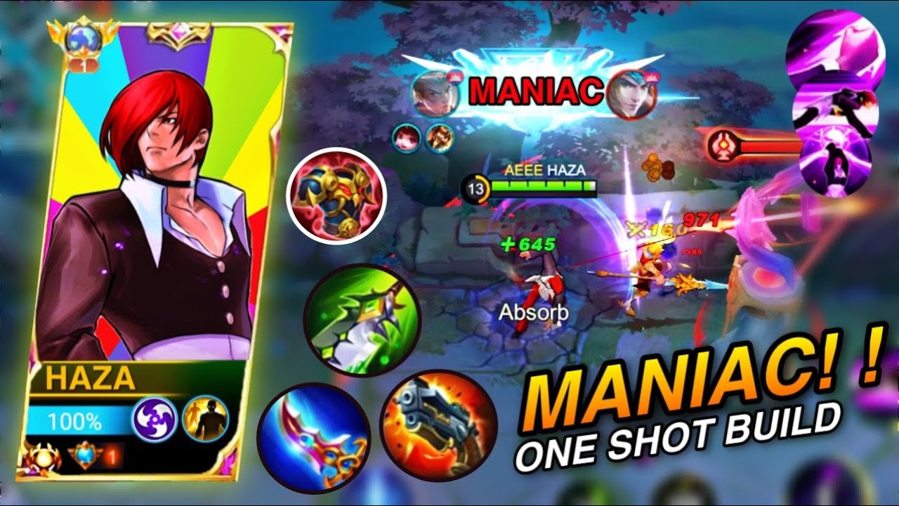 MANIAC CHOU CRAZY ONE SHOT DMG | Top 1 Global Chou Build & Emblem ...