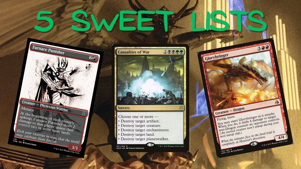 5 Sweet Competitive Lists | MTG Pioneer - YouTube