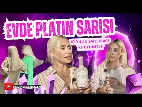 Evde Platin Sarısı Saç l Kuaföre Gitmeden Yıllardır Yaptığımız Yöntem l Saç Açma + Boyama