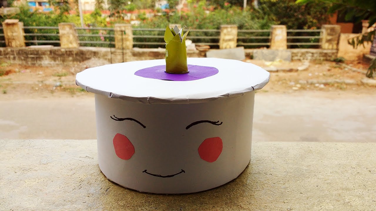 Cardboard Crafts | Recycle Box Ideas | Cardboard Round/Circle Box - YouTube