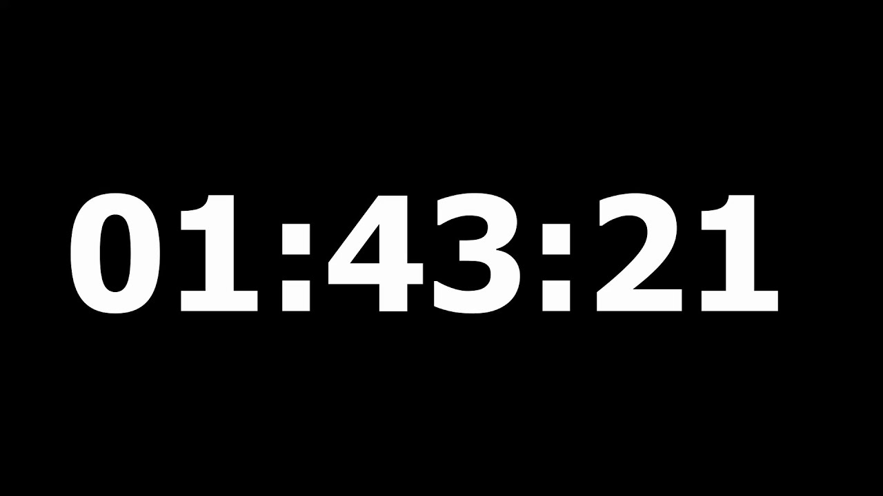 1 Hour 43 Minute 21 Second Timer - YouTube