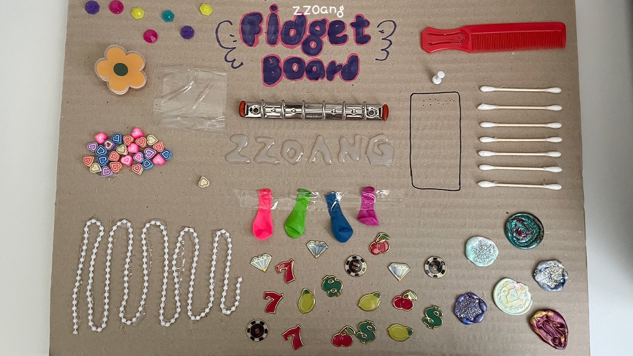 diy fidget board asmr 🤍 - YouTube