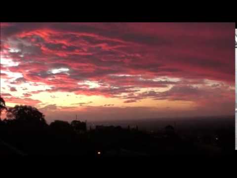 Beautiful red sky sunset outside my house - YouTube