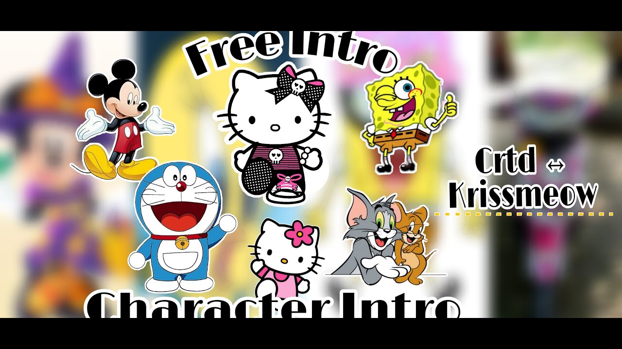 Free Intro no text | Cartoon Character made by me | ( Free to DL ...