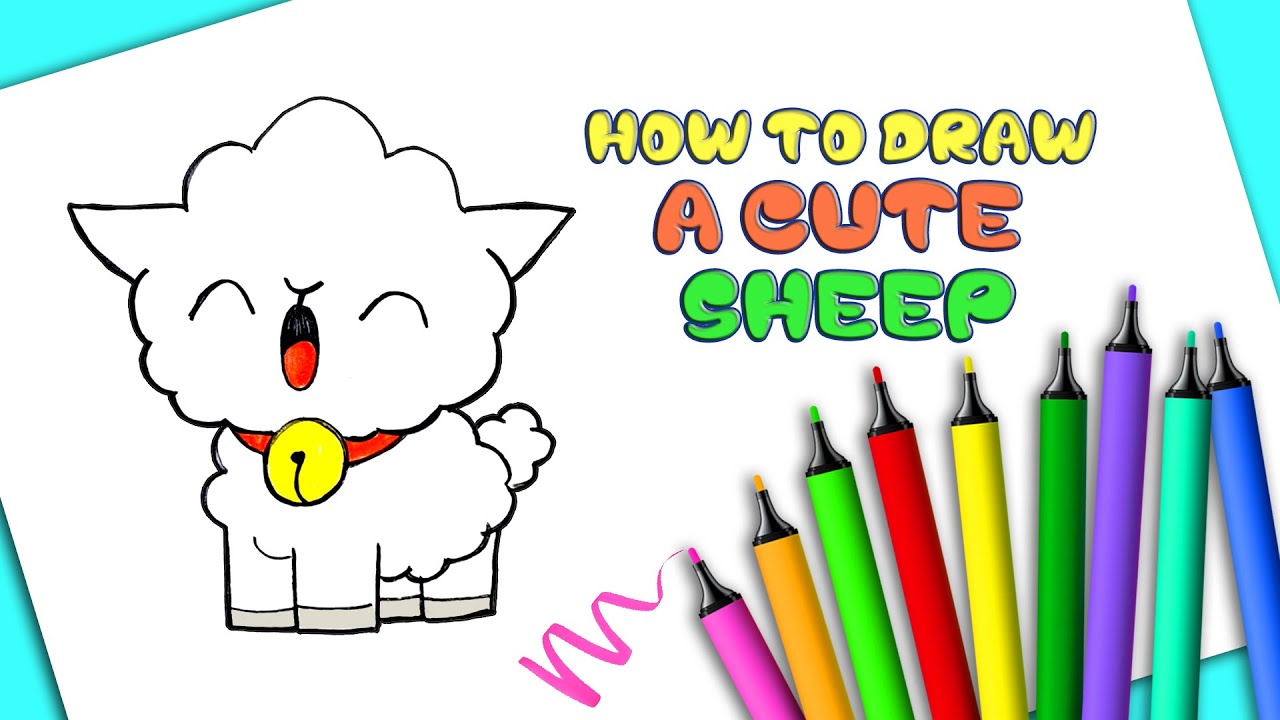How to Draw a cute sheep | Drawing Tutorial Art - YouTube