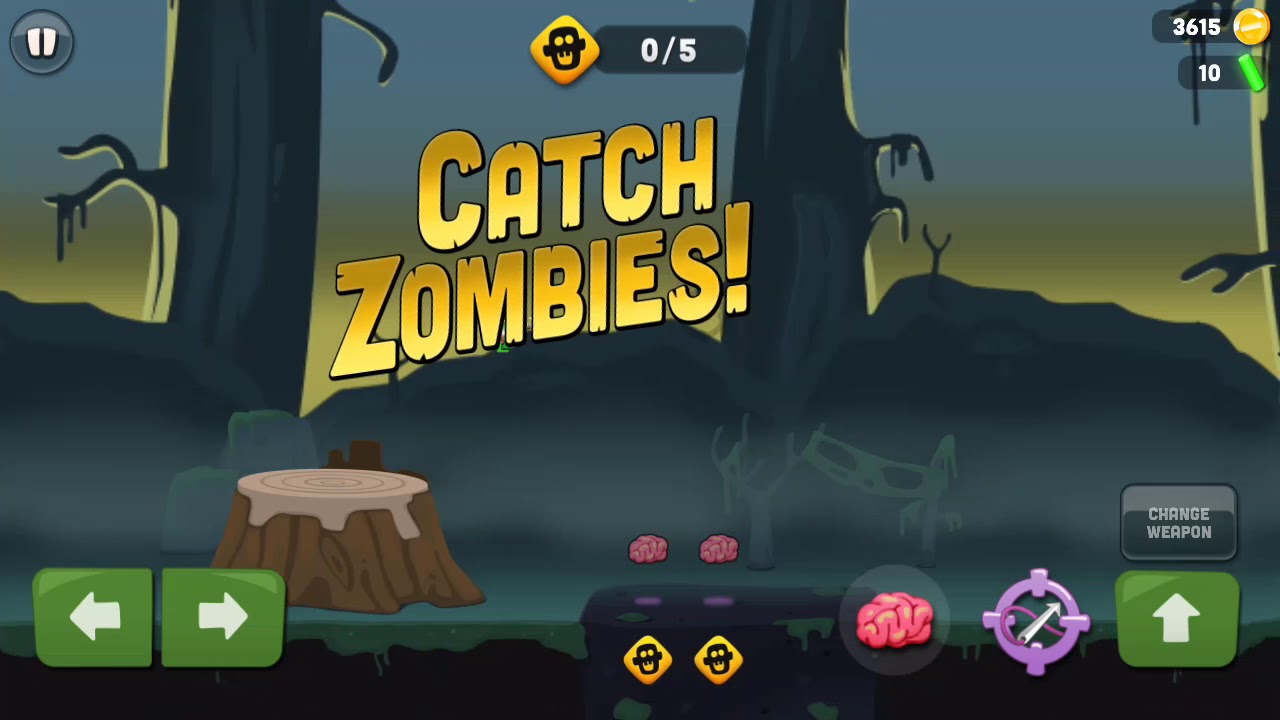 Playing zombie catcher game and catching zombie - YouTube