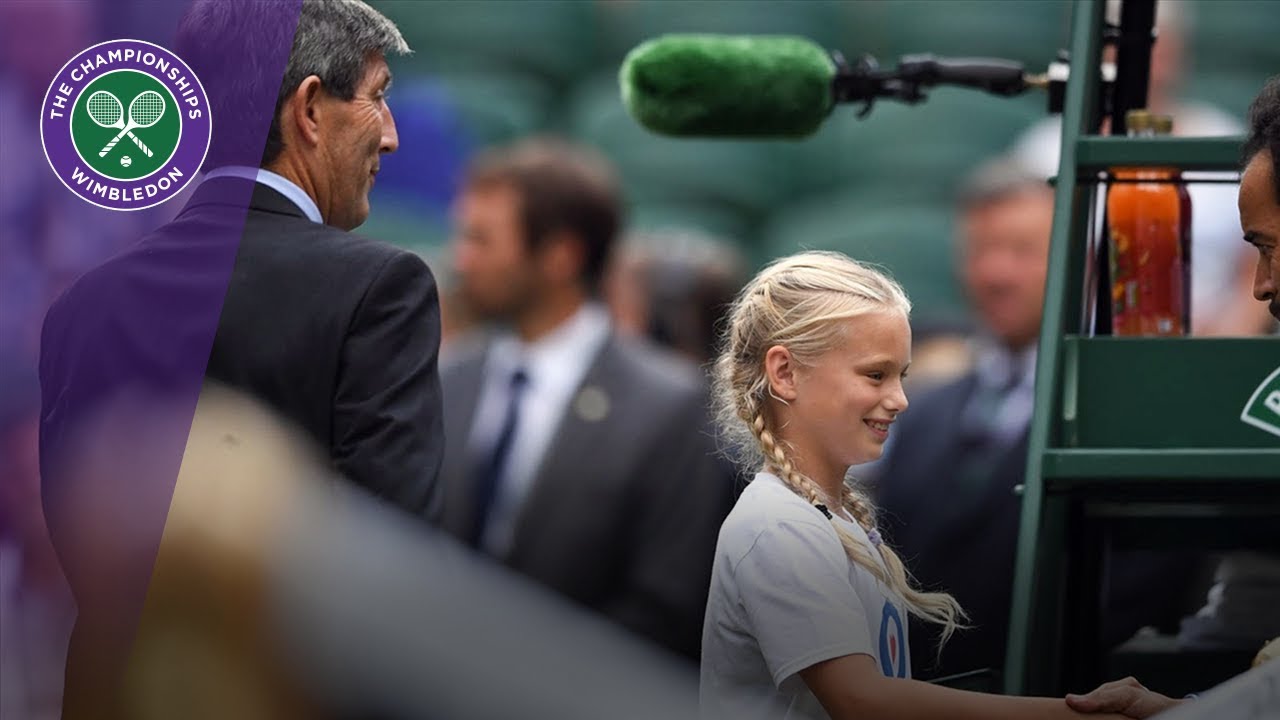 The girl behind the coin toss | Wimbledon 2018 - YouTube