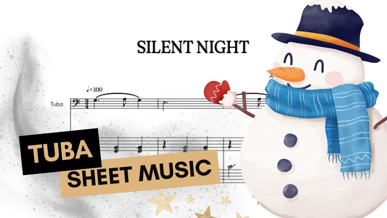 TUBA • How to play Silent Night | Christmas Song | tuba sheet music ...
