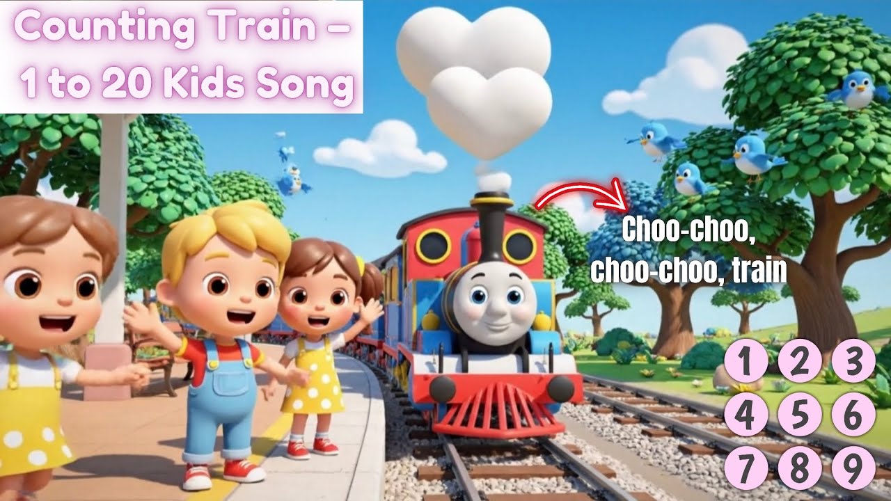 Counting Train 1 to 20 | Fun Kids Song for Learning Numbers ...