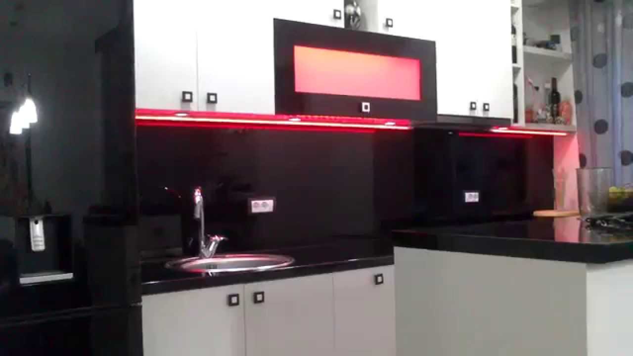 Modern kitchen rgb lighting - YouTube