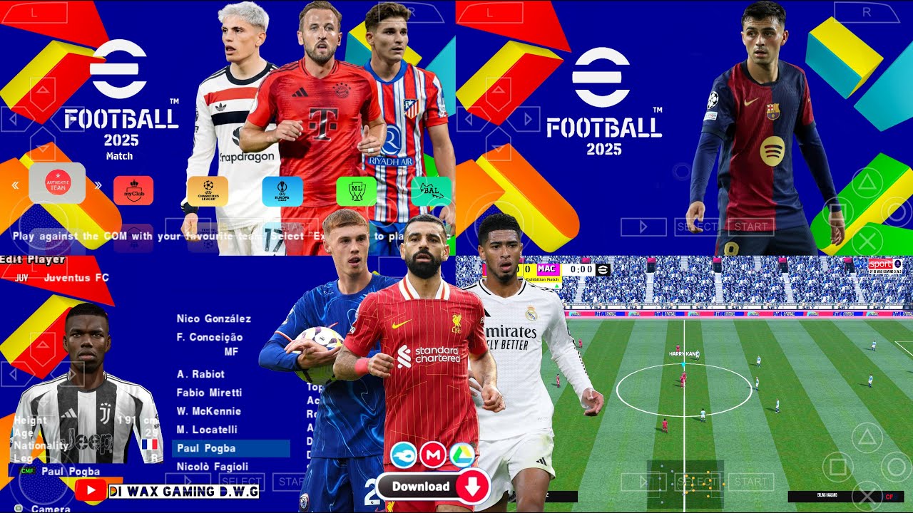 eFootball PES 2025 PPSSPP Download English Version New Update Kits 24/ ...