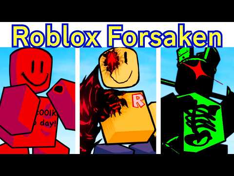 FNF Roblox Forsaken Arrives at FNF!! Vs c00lkidd, 1x1x1x1, John Doe (Vs Forsaken Demo) Horror Roblox