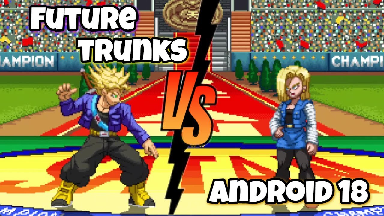 Future Trunks Vs Android 18 dragon ball fights / mugen - YouTube