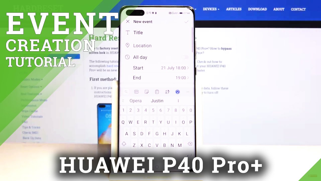 How to Add Event to Calendar in HUAWEI P40 Pro+ - Use Calendar - YouTube