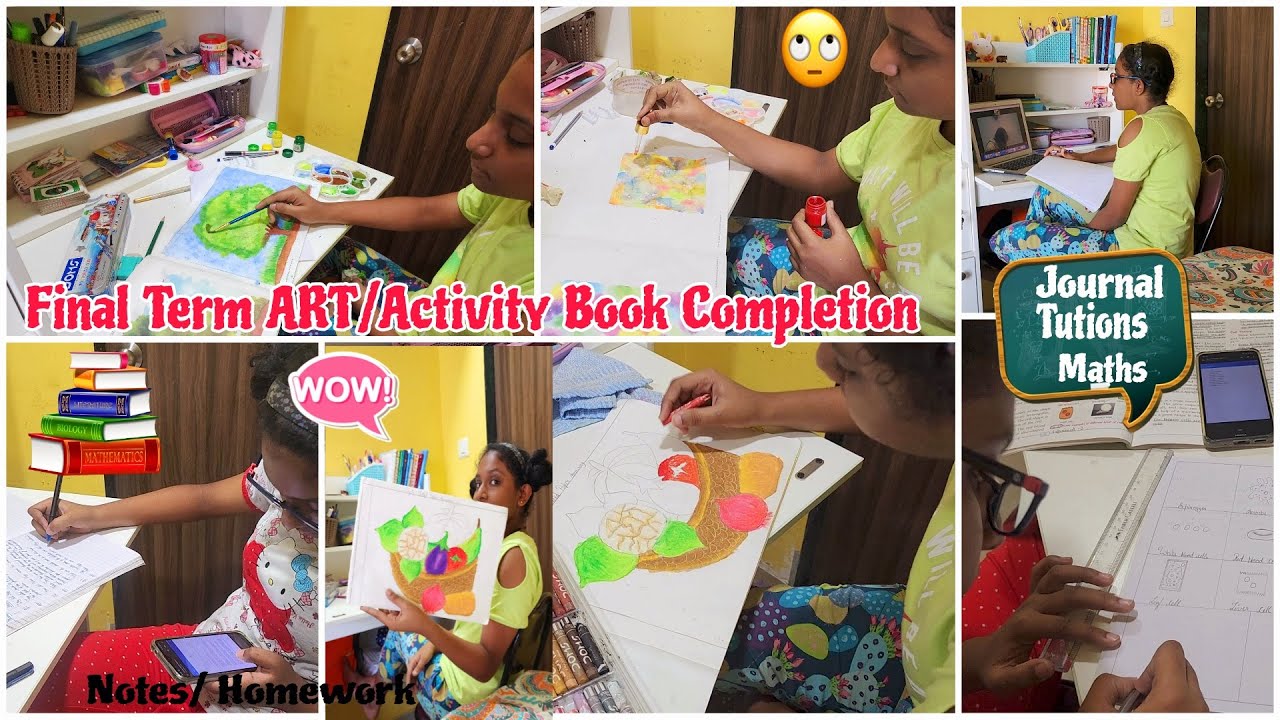 Starlett Holiday Full Day ART/SUPW Book Completing🎨Full Mess🥵*ICSE 6th ...