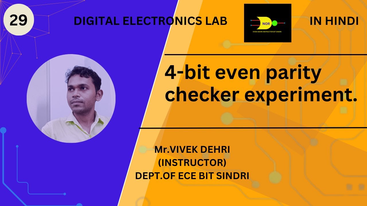 even parity checker hands-on experiment, 4 bit even parity checker ...