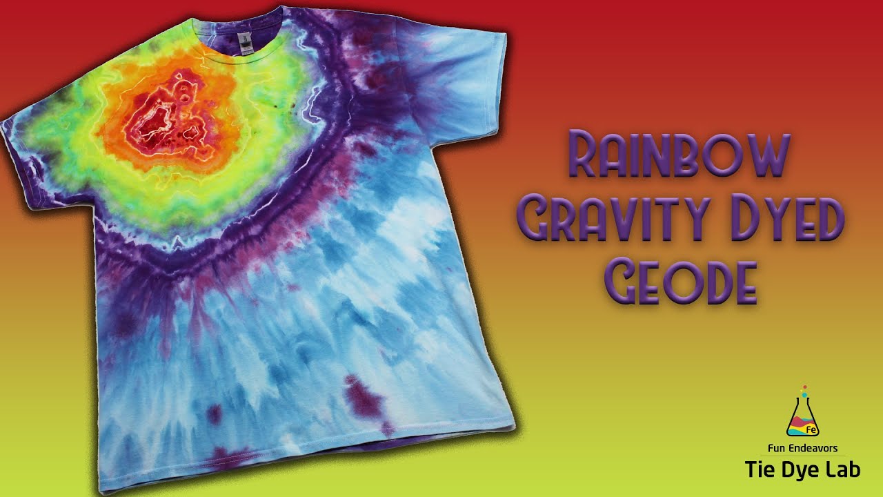 Rainbow Geode Gravity Ice Dye - YouTube