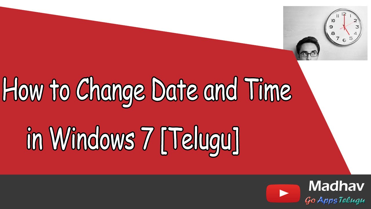 How To Change Date And Time In Windows 7 Telugu YouTube how-to-change-date-and-time-in-windows-7-telugu-youtube