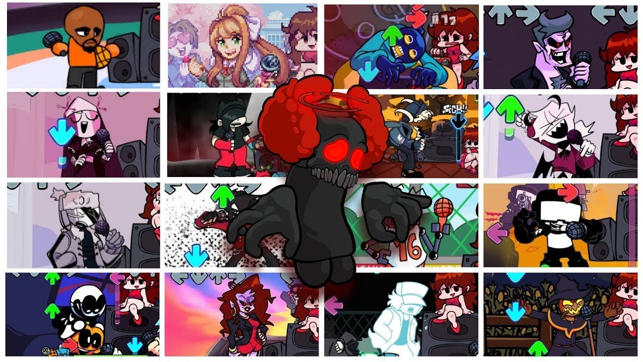 FNF NIGHTMARE RUN but Every Turn a Different Character Sings🎙 FNF ...