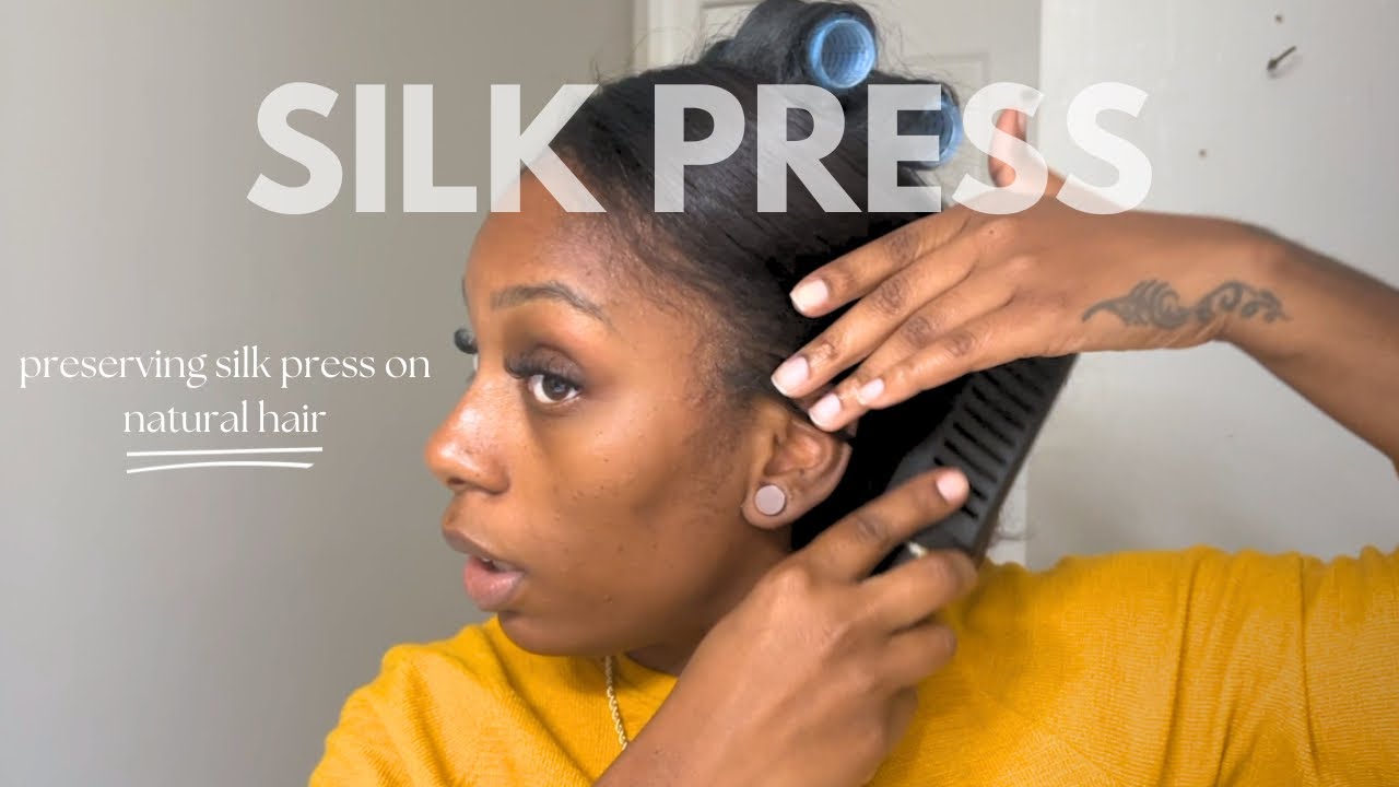 How To Maintain a Silk Press on Short 4C Natural Hair - YouTube