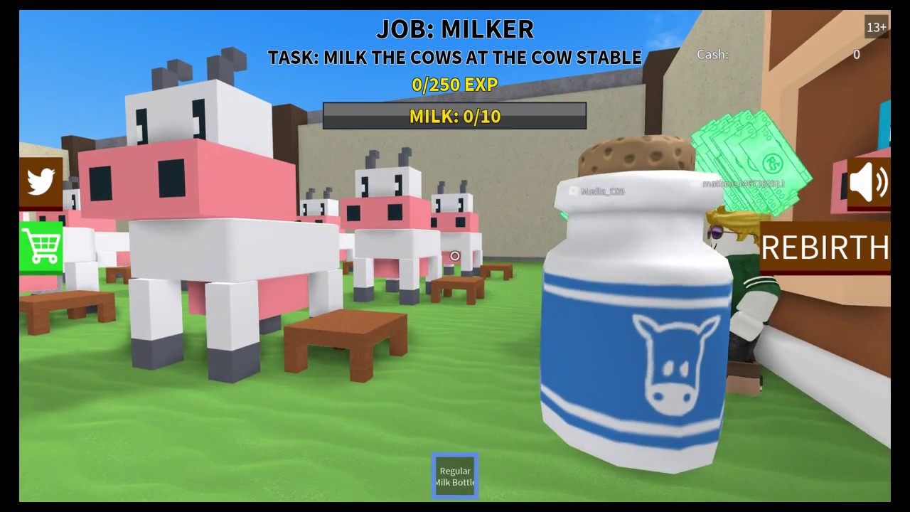 Roblox - Farming Simulator (Milking A Cow) lol - YouTube