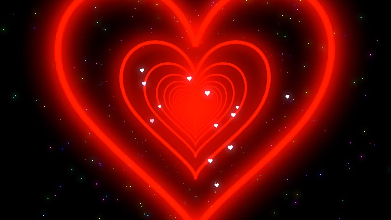 Heart Background ️Red Motion Graphics Heart Background - Rotating Heart ...