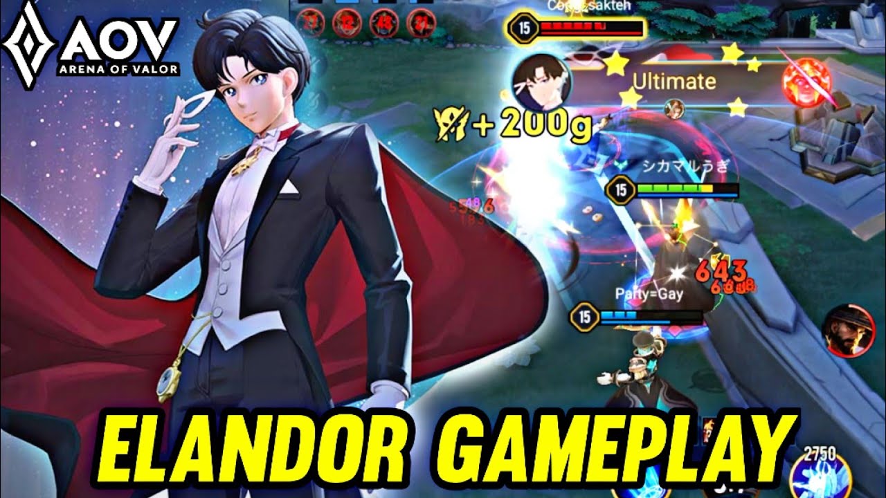 AOV : ELANDOR GAMEPLAY | VS TOP SERVER BUTTERFLY - ARENA OF VALOR ...
