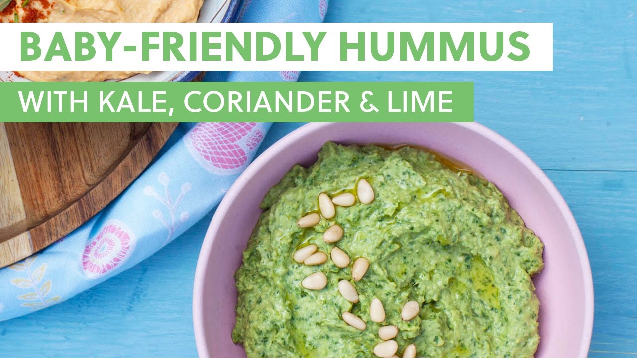 Kale, Coriander and Lime Baby Friendly Hummus - YouTube