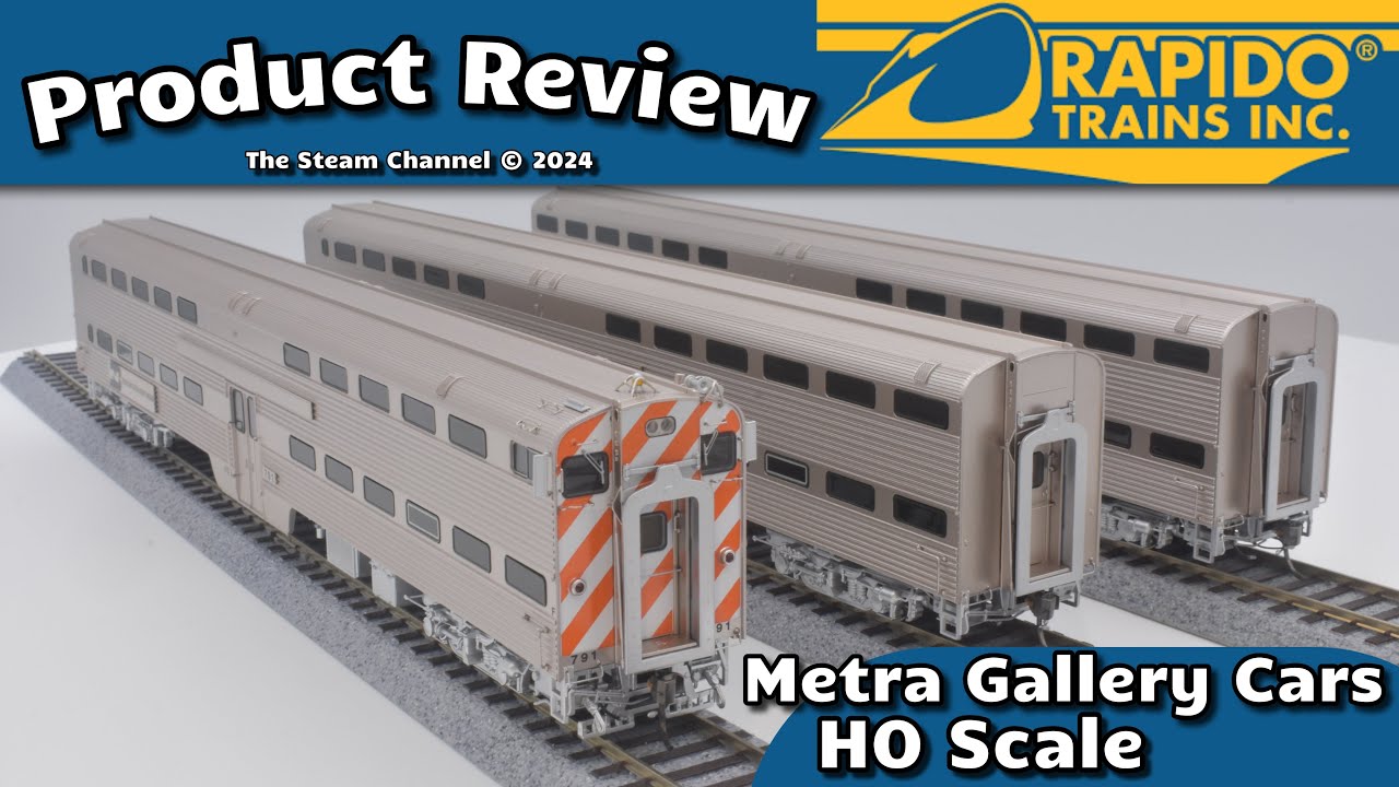 Product Review Rapido Budd Commuter Metra Gallery Cars HO Scale - YouTube