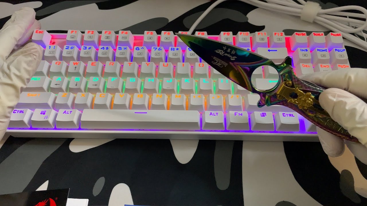 Redragon K552 White RGB Mechanical Gaming Keyboard Unboxing | ASMR ...