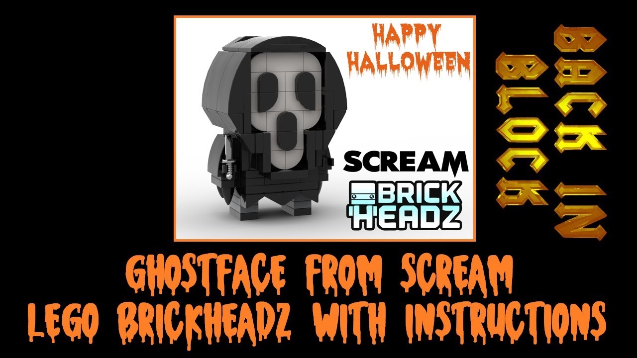 Ghostface From Scream Lego Brickheadz With Instructions - YouTube
