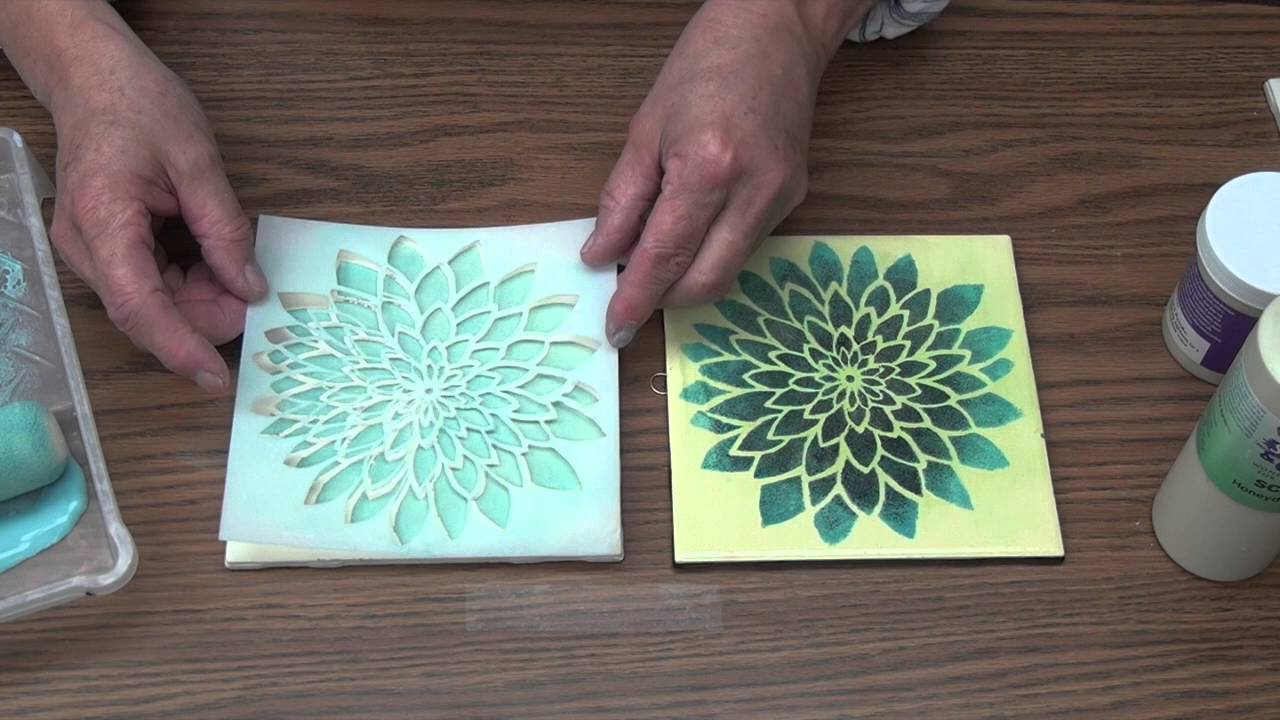 Mayco Designer Stencils - SL-431 Bloom Stencil Shading - YouTube