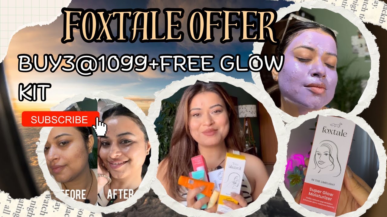 Foxtale skincare haul at offer buy3@1099 &get free travel glow 🤩 # ...