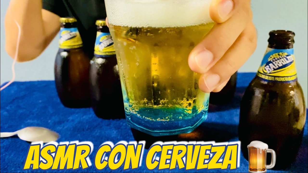 ASMR TOMANDO CERVEZA 🍺 (BEER) - YouTube