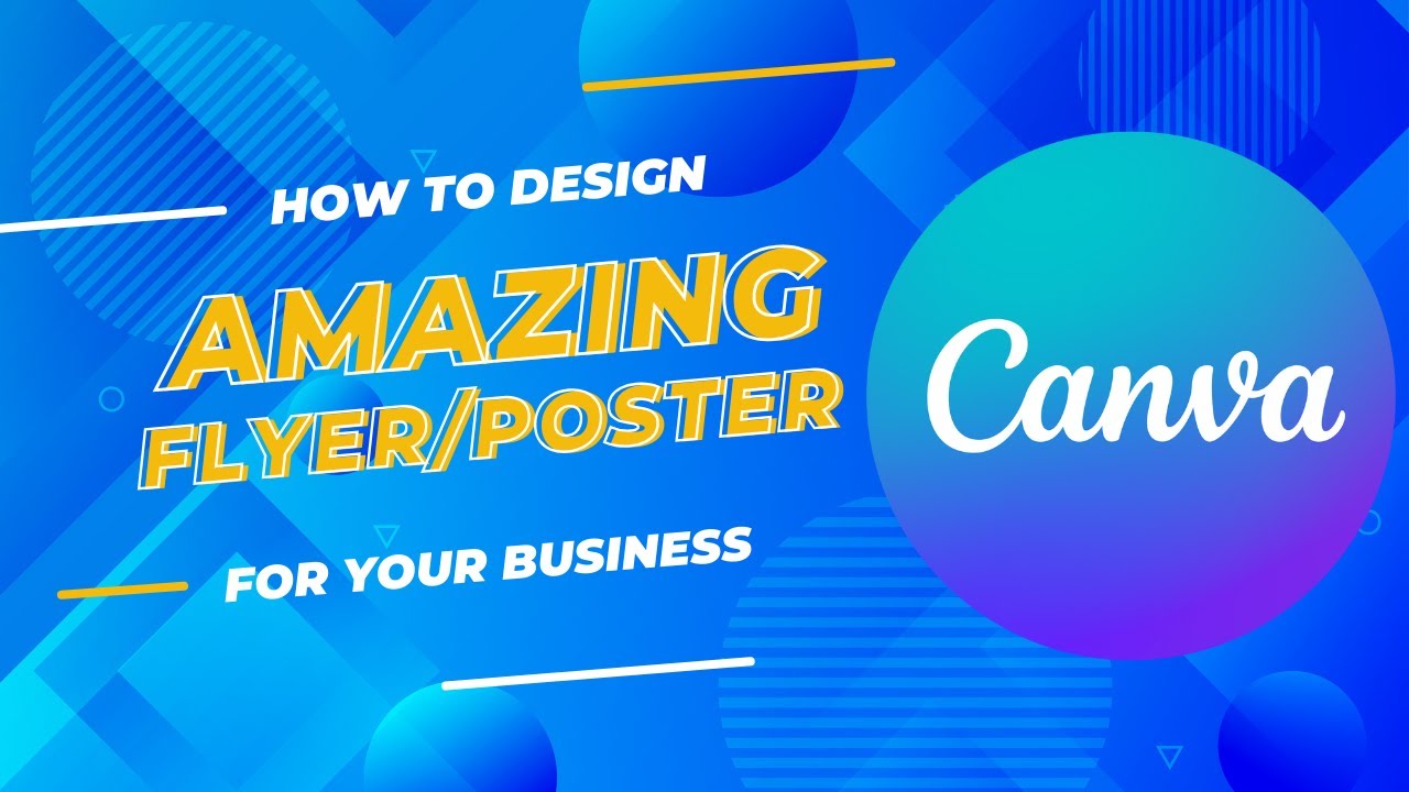 How to create a flyer/poster with canva - YouTube