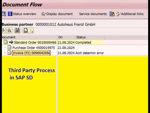 Third Party Process in SAP SD| Drop shipping process - YouTube