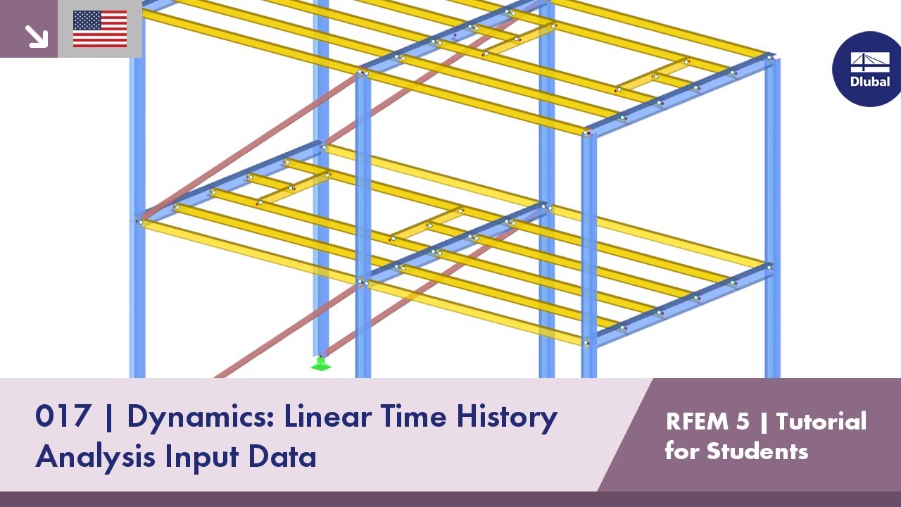 RFEM 5 Tutorial for Students | 017 Dynamics: Linear Time History ...