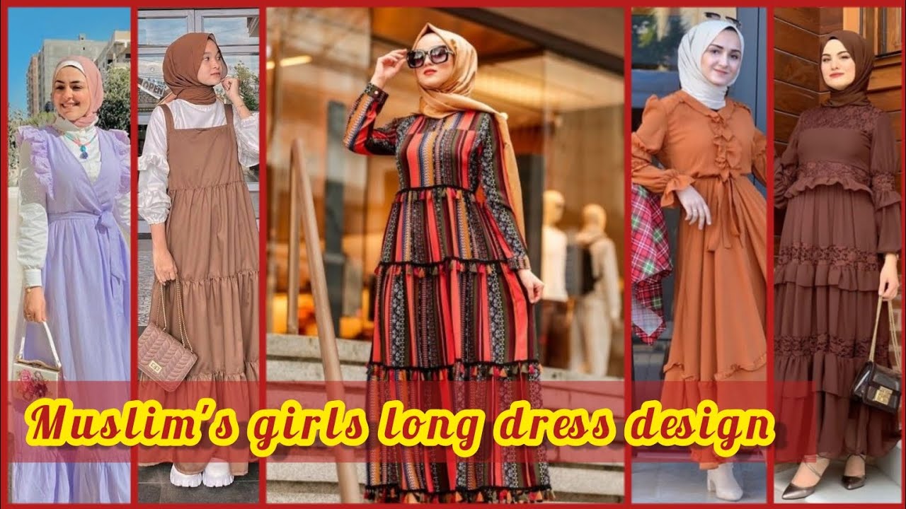 long frock design | muslim's girls long dress #dress #hijab - YouTube