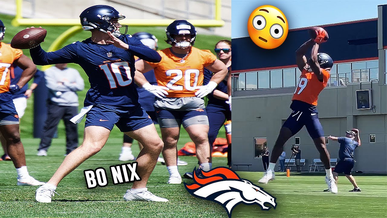 Bo Nix THROWING DARTS & Looking SHARP 🎯🔥 Denver Broncos OTA Highlights ...